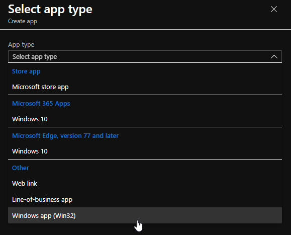 Creating a web page shortcut on the desktop using intune