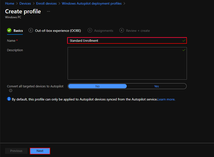 Setup a Windows Autopilot test lab