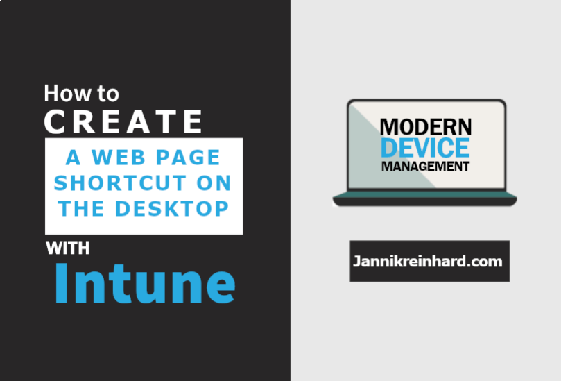 Creating a web page shortcut on the desktop using intune