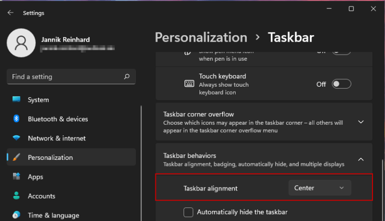 Align the Windows 11 taskbar to the left with help of Intune – AI ...