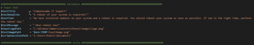 Delay Windows Update pending reboot with toast notification