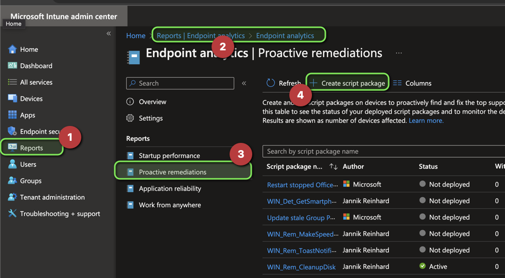 Endpoint analytics remediation script community repository – AI & Modern Device Management