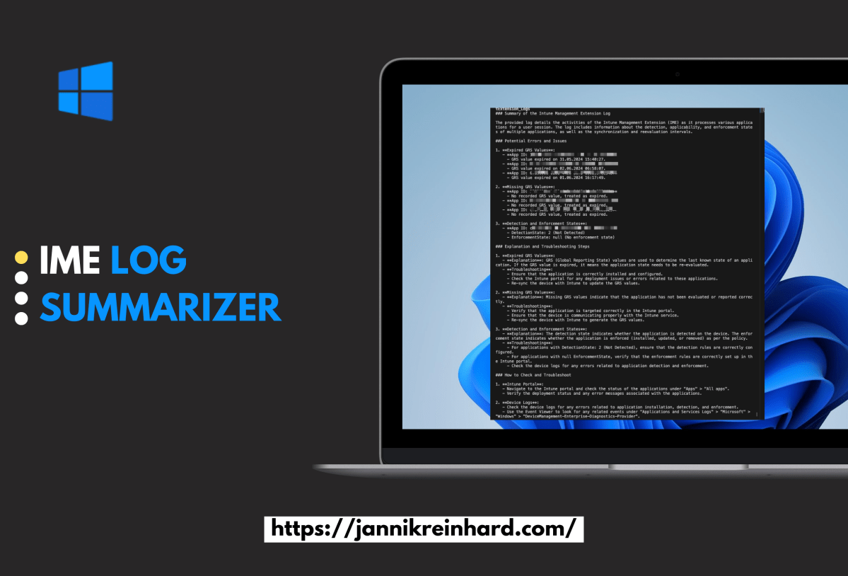 IME Log summarizer – AI & Modern Device Management